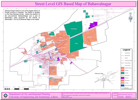 Street Level GIS Map of Bahawalnagar | Pakistan GIS